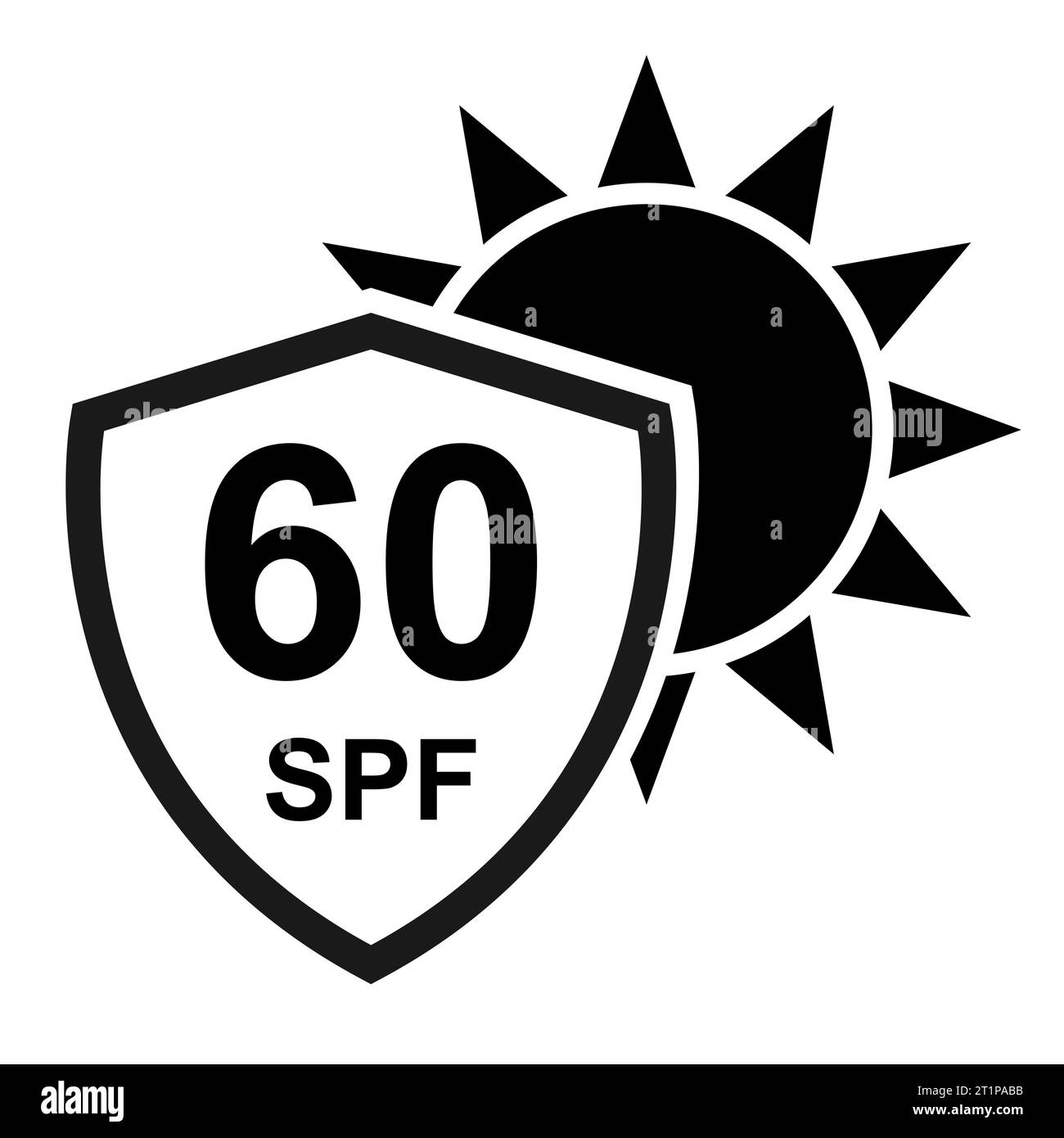 Sun protection factor 60 icon, uv radiation block symbol, sun protect ...