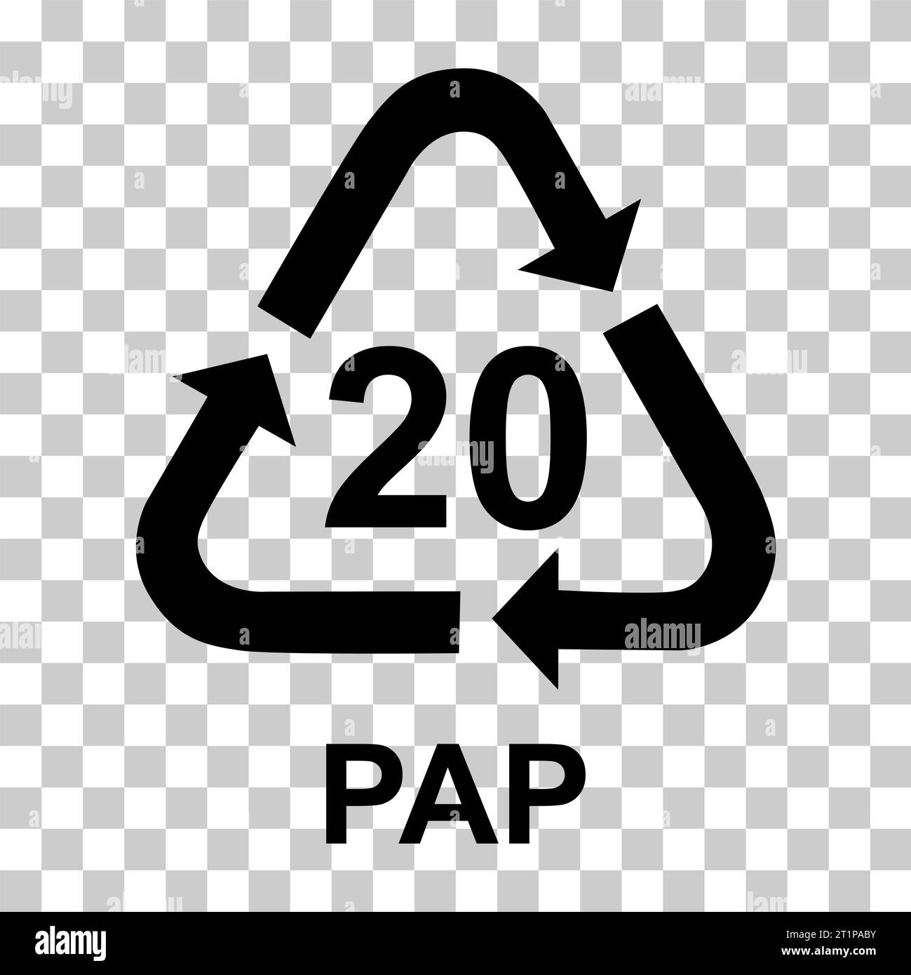 Paper symbol, ecology recycling sign isolated on white background ...