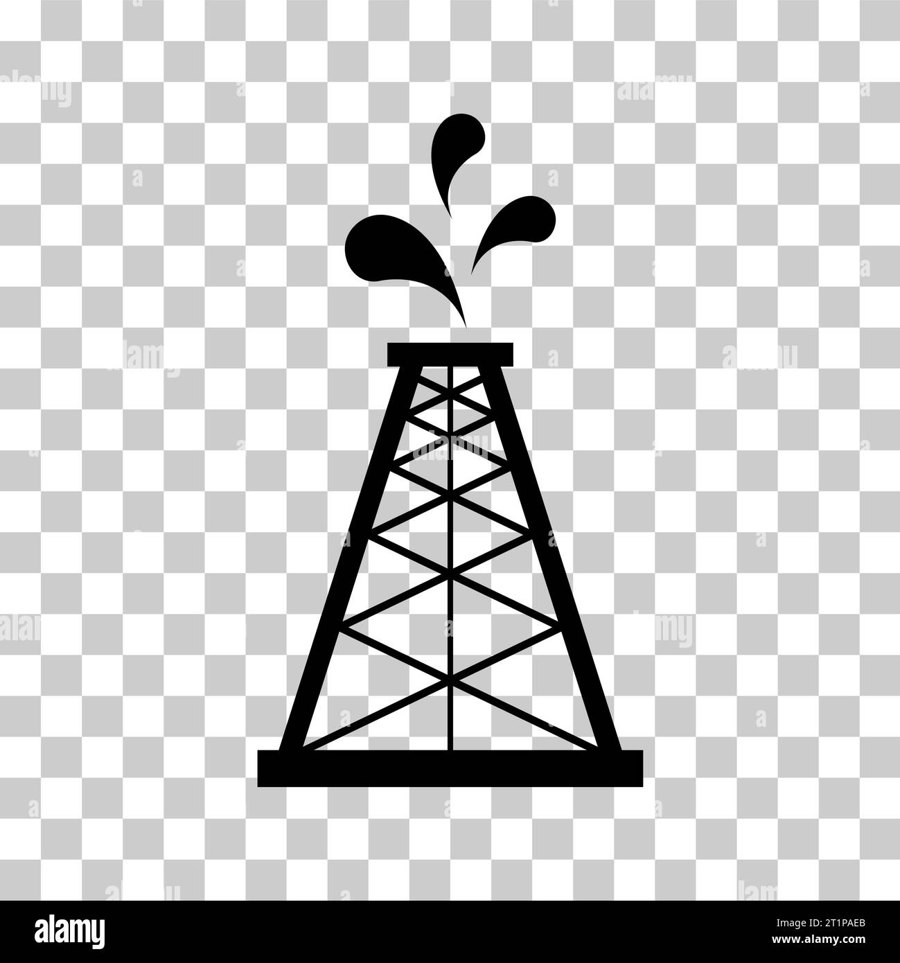 Oil rig flat graphic icon, fuel platform industry tower gas sign ...