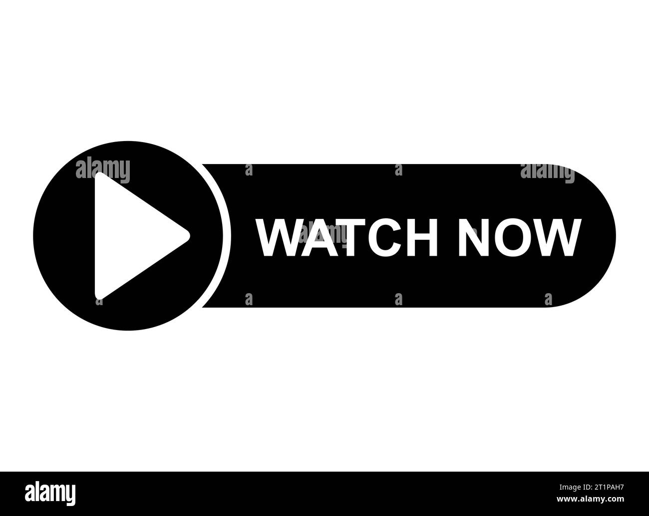 Watch now icon, website online button player symbol, play video vector ...