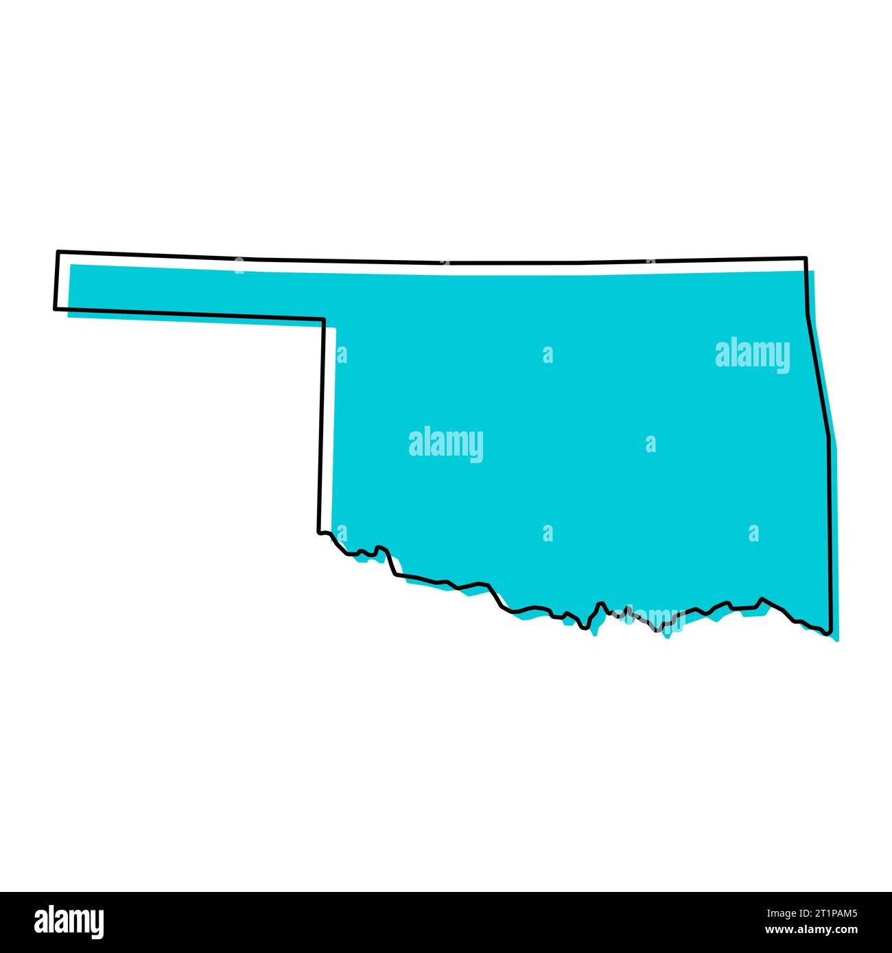 Oklahoma map shape, united states of america. Flat concept icon symbol ...