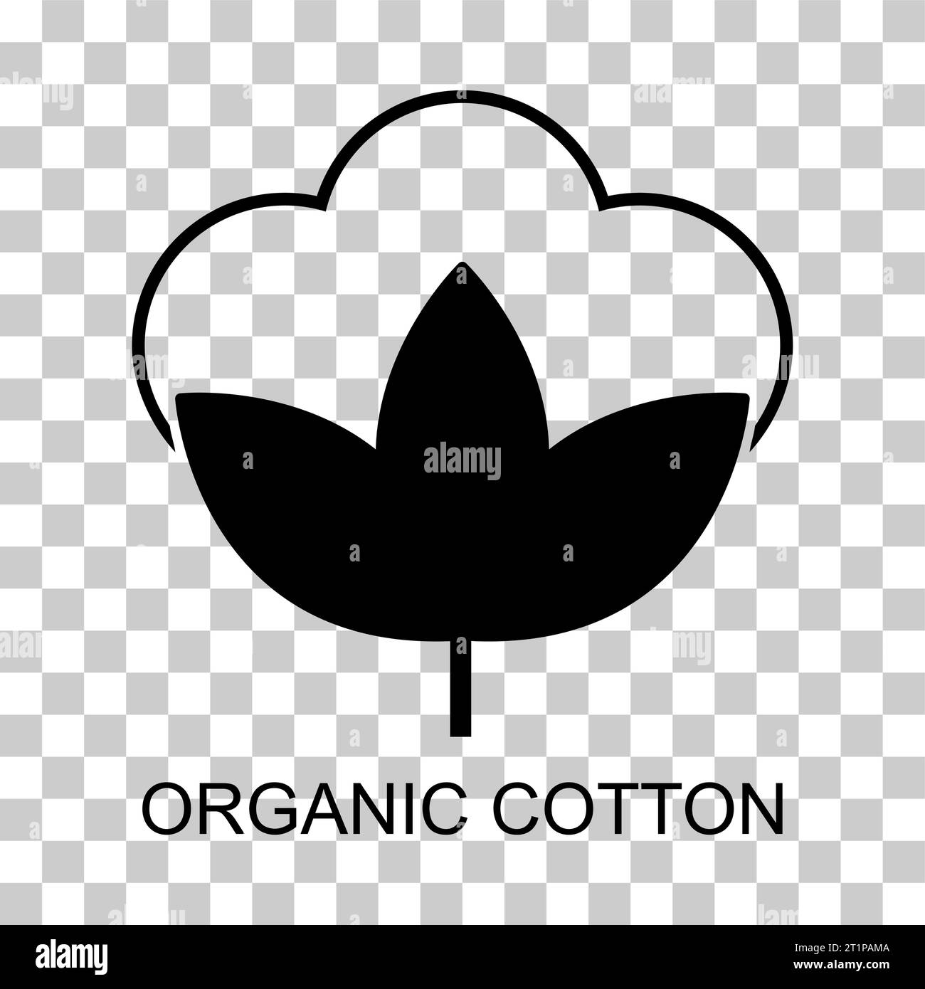 Cotton organic icon, clothing symbol natural symbol, web graphic vector ...