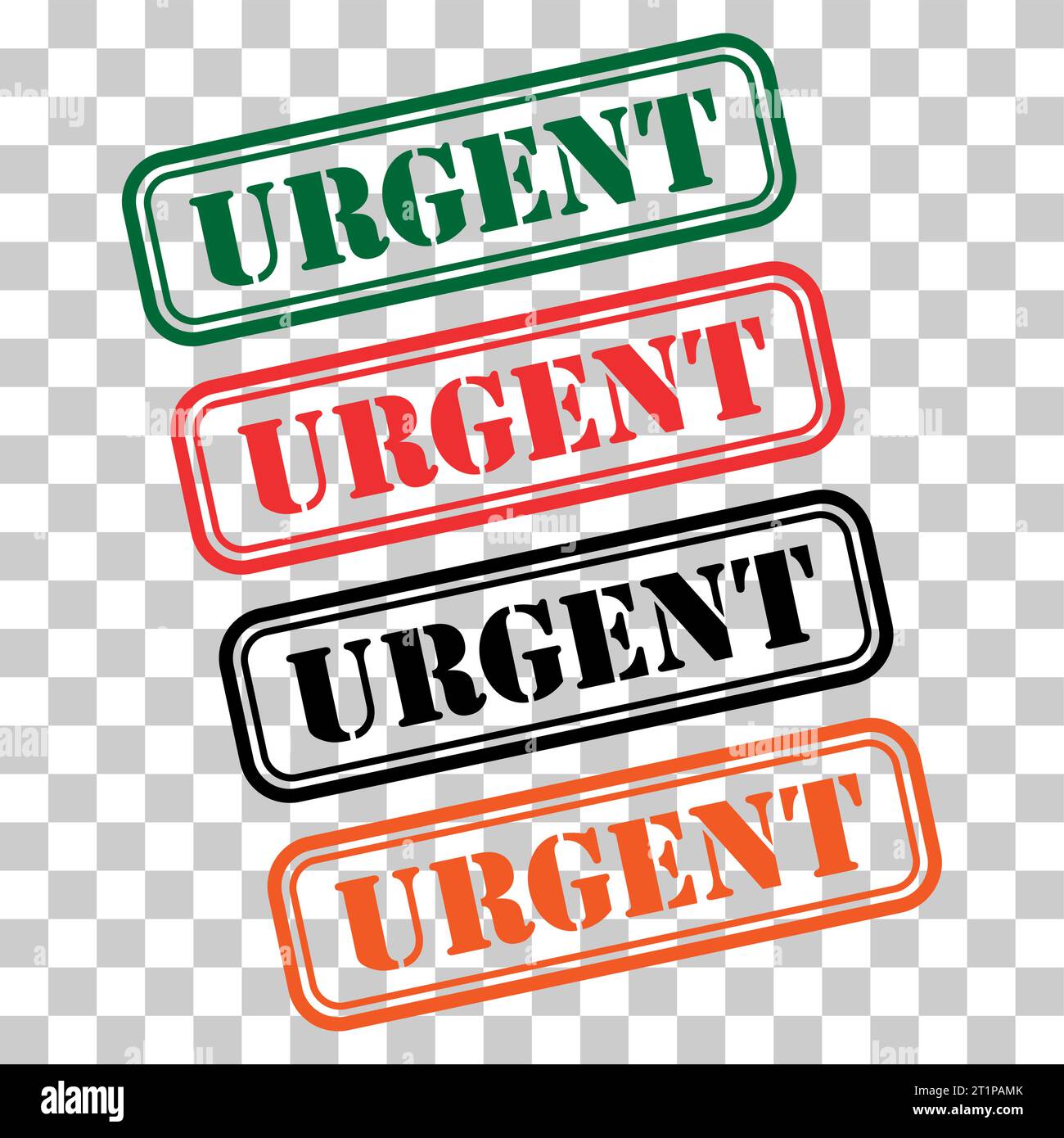 Set of Urgent stamp symbol, label sticker sign button, text banner ...