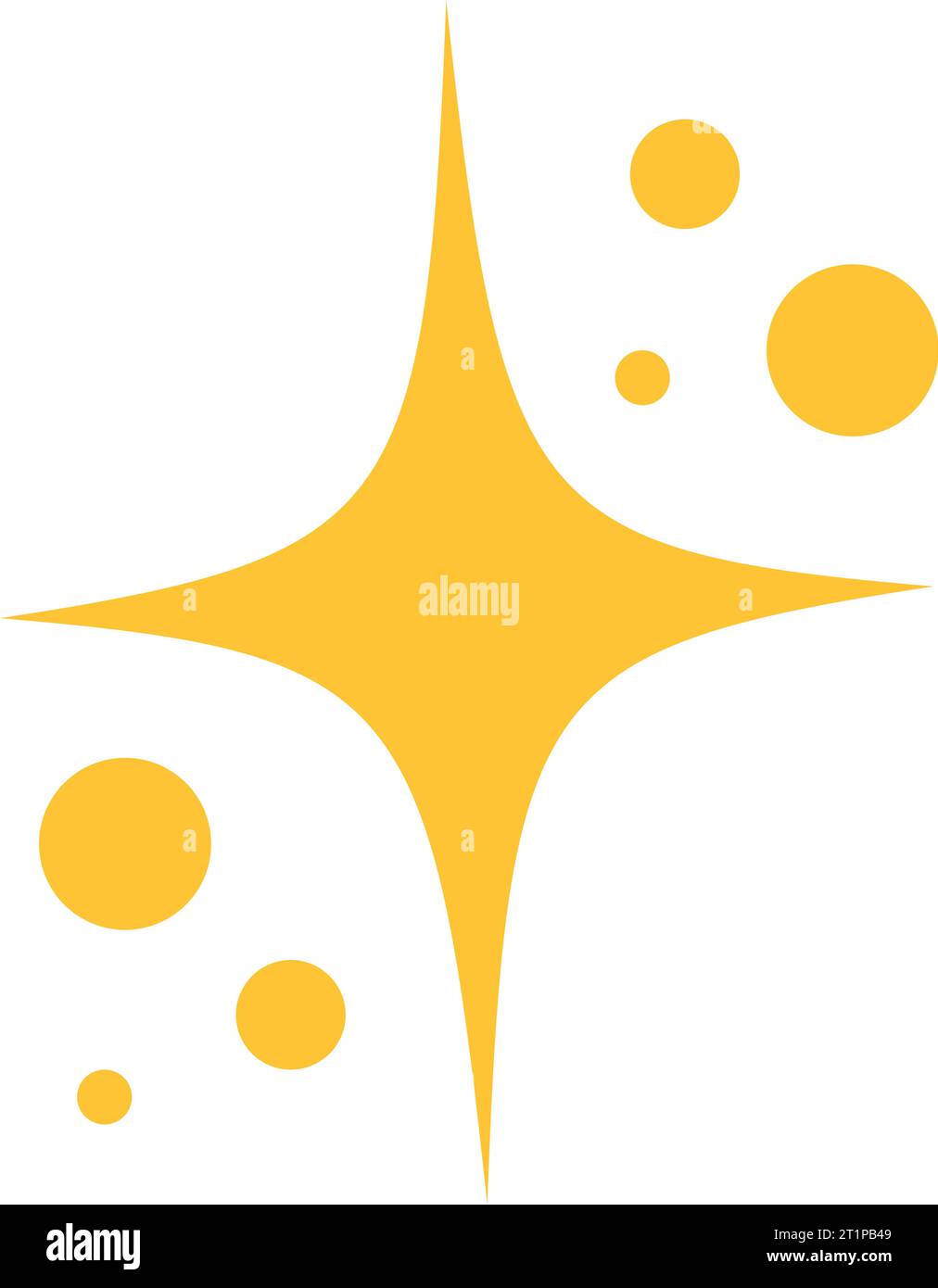 Yellow sparkle, sparkling stars, shiny flashes of fireworks. Collection original stars. Vector ...
