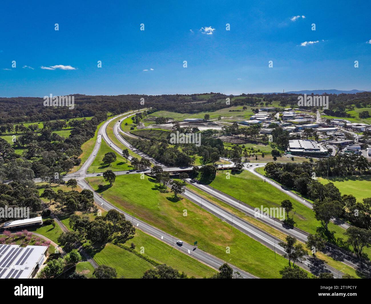 Mount Barker Interchange and Totness Park Industrial Area Stock Photo ...