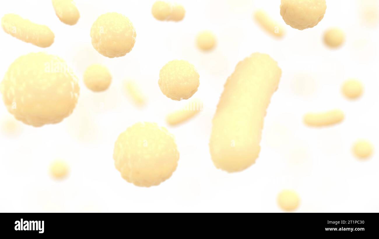 Microbiome fat cells inside body organic bacteria 3d render Stock Photo ...
