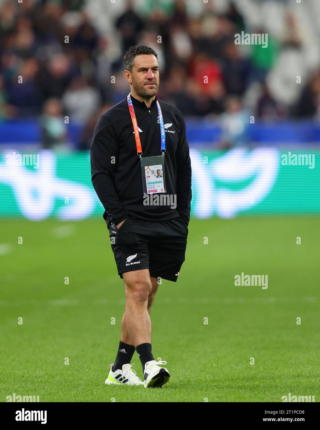 Paris, France. 14th Oct, 2023. Coach David Hill of New Zealand before ...
