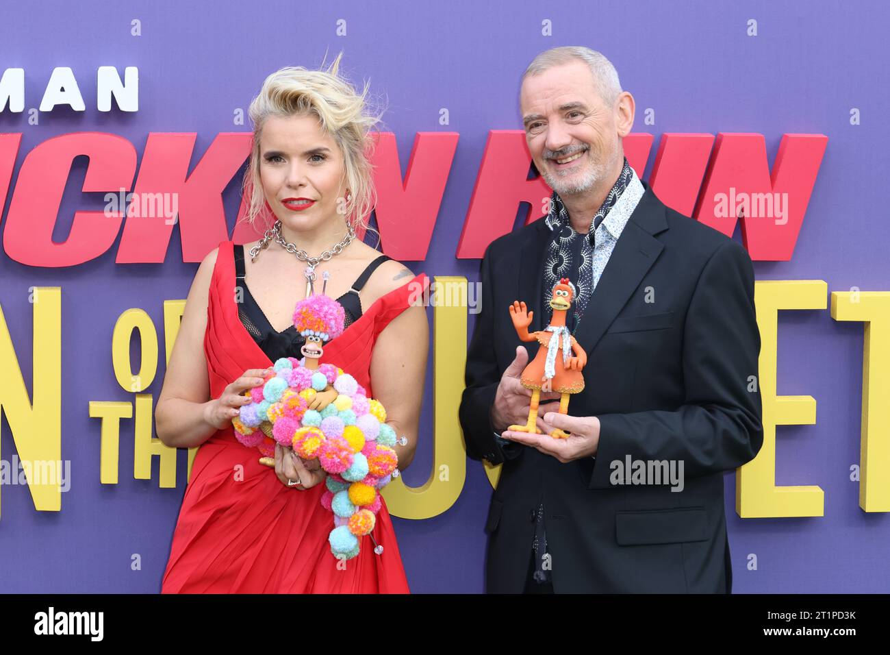 Paloma Faith with Chicken character Babs and Sam Fell with Chicken ...
