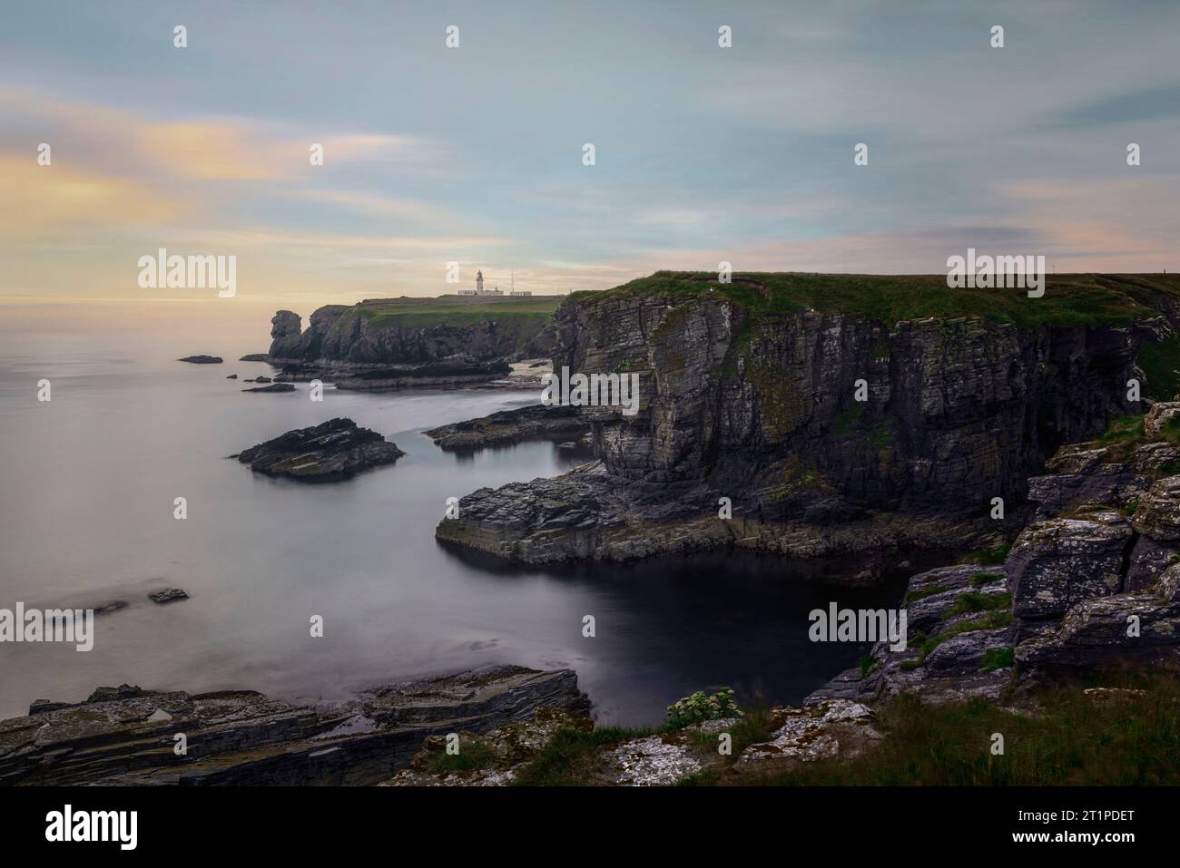 Noss Head is a headland located in Caithness, near Wick, Scotland Stock ...