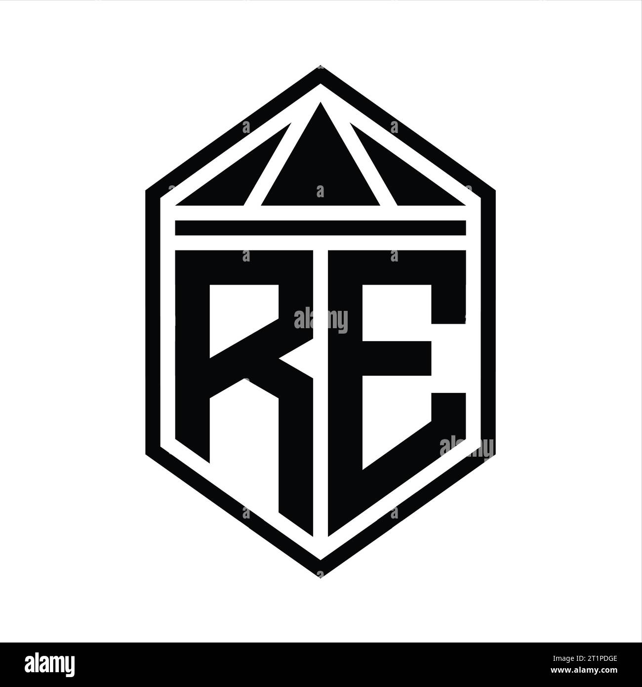 Triangle logo design letter hi-res stock photography and images - Alamy