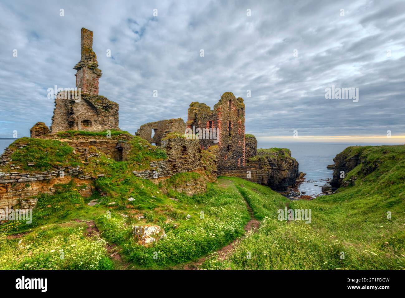 Castle Sinclair Girnigoe is a ruined castle located on a clifftop ...