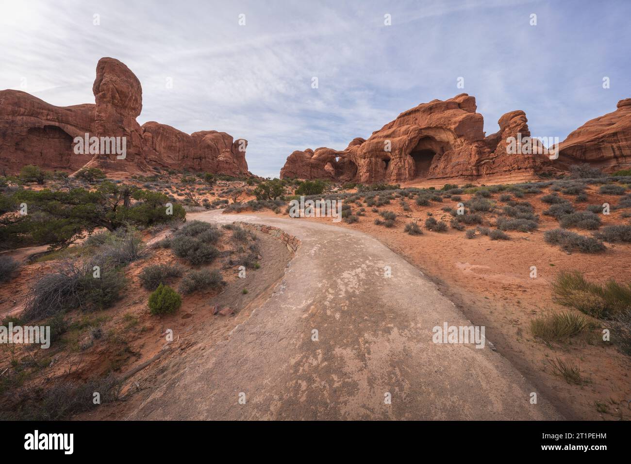 double arch in arches national park in utah, usa Stock Photo - Alamy