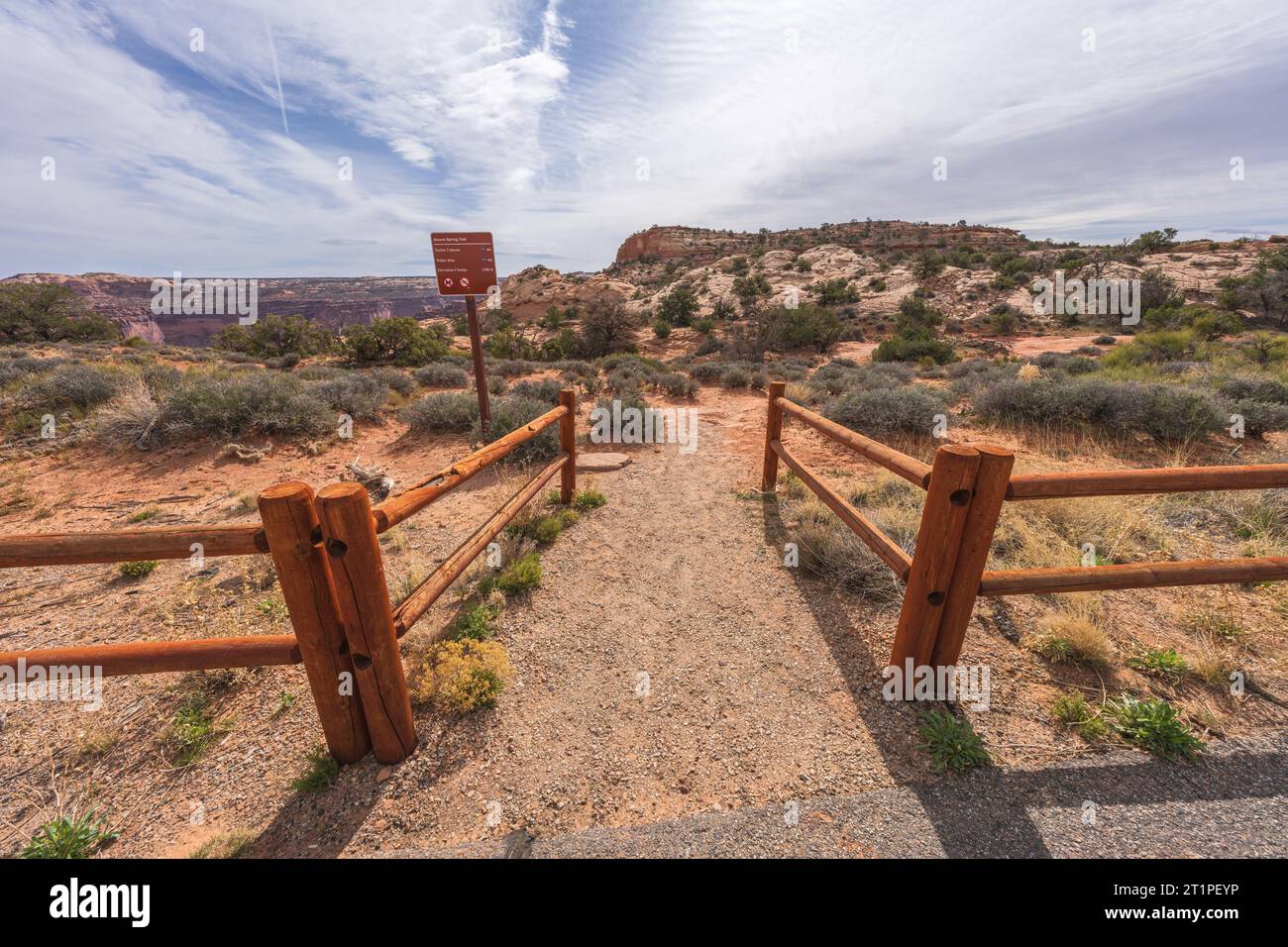 hiking the alcove spring trail in canyonlands national park, usa Stock ...