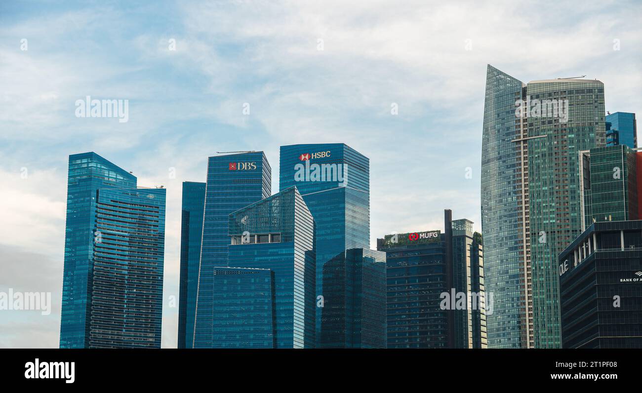 Singapore City Center Landmarks Stock Photo - Alamy