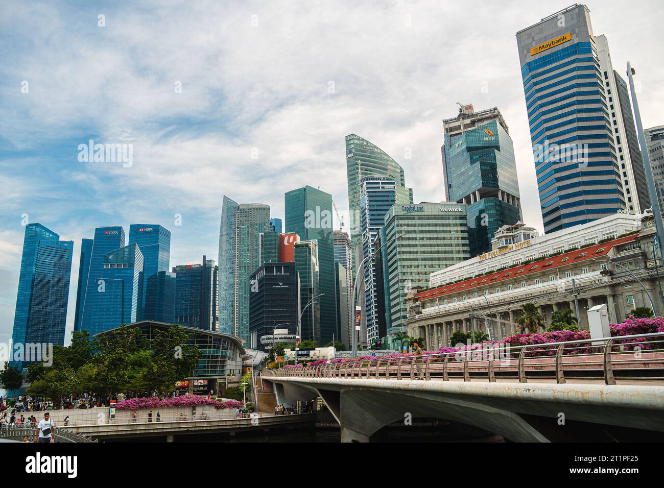 Singapore City Center Landmarks Stock Photo - Alamy
