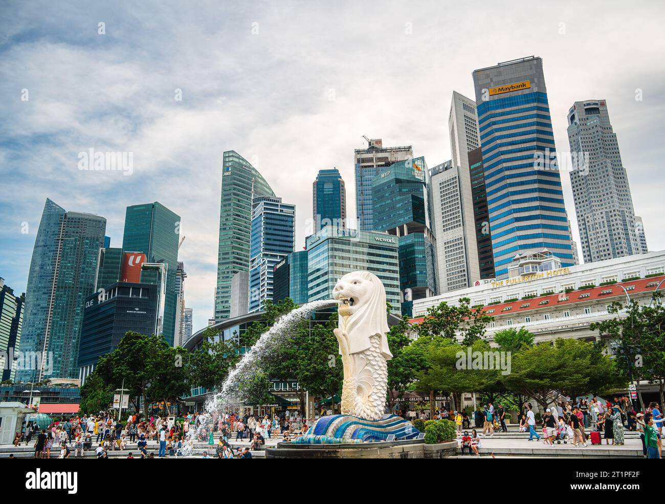 Singapore City Center Landmarks Stock Photo - Alamy