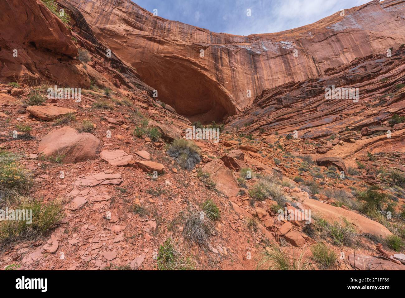 hiking the alcove spring trail in canyonlands national park, usa Stock ...
