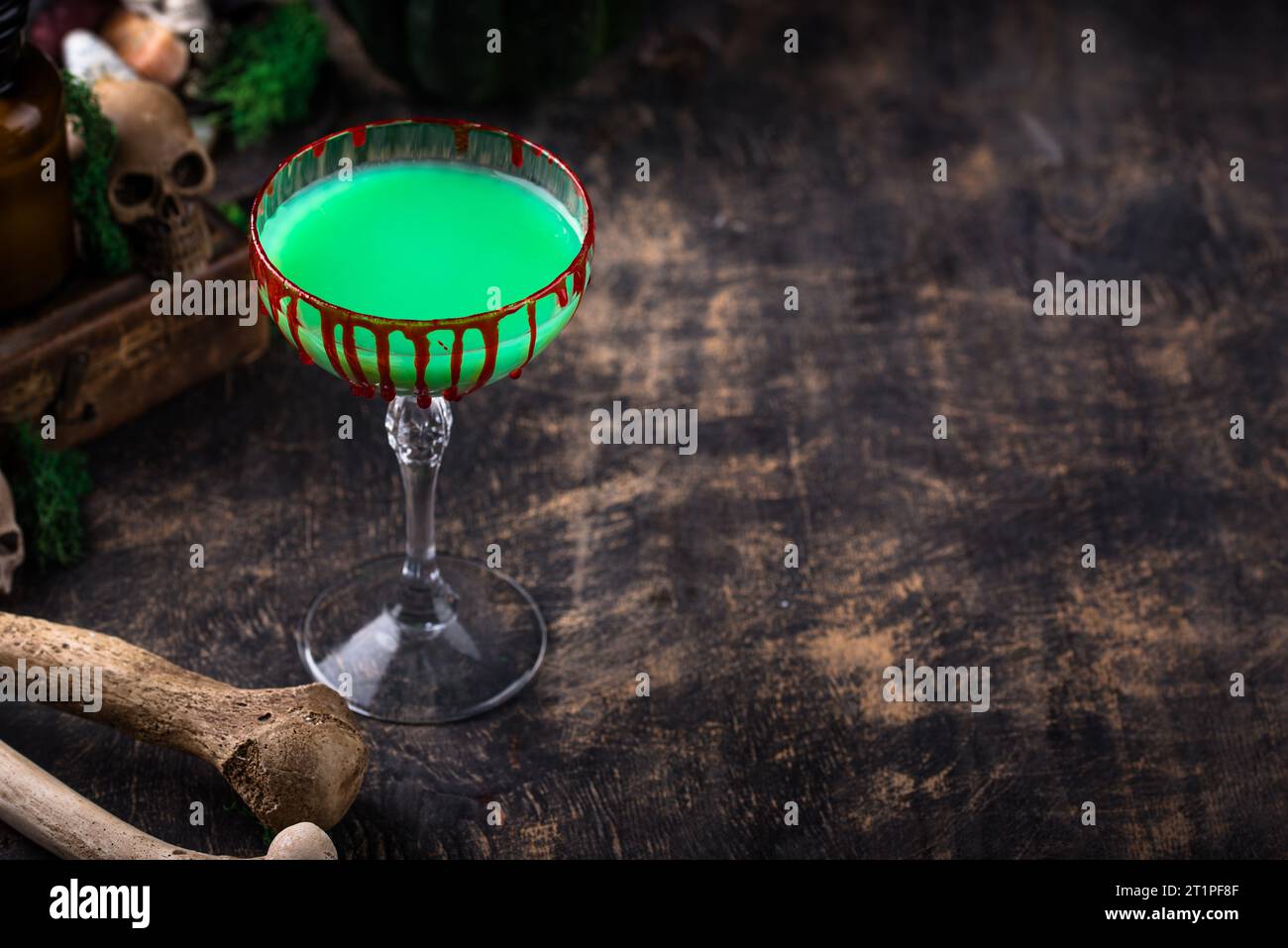 Halloween zombie martini cocktail Stock Photo - Alamy