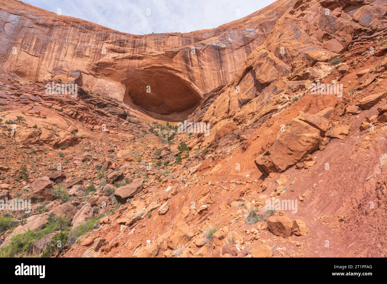hiking the alcove spring trail in canyonlands national park, usa Stock ...