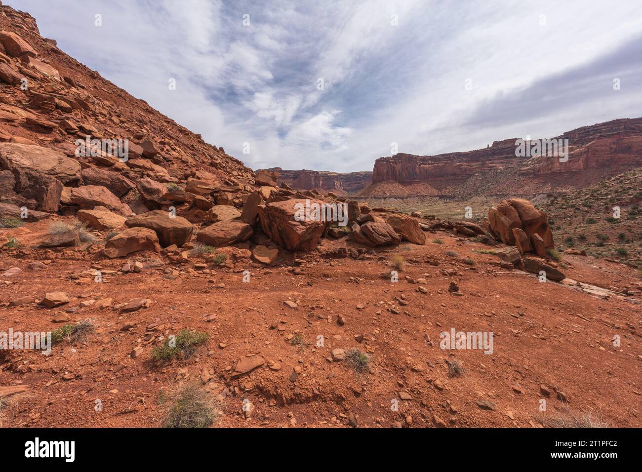 hiking the alcove spring trail in canyonlands national park, usa Stock ...