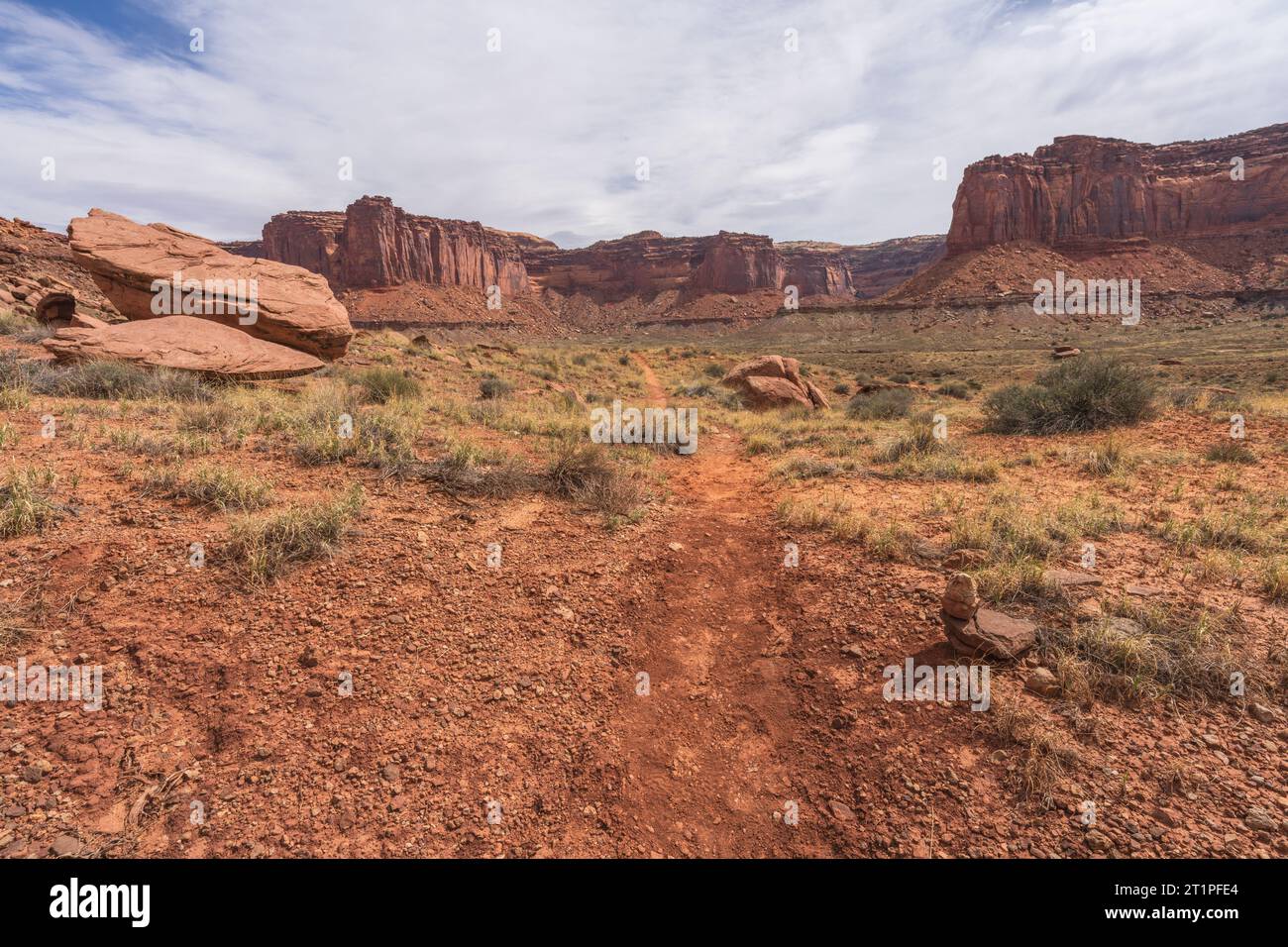 hiking the alcove spring trail in canyonlands national park, usa Stock ...