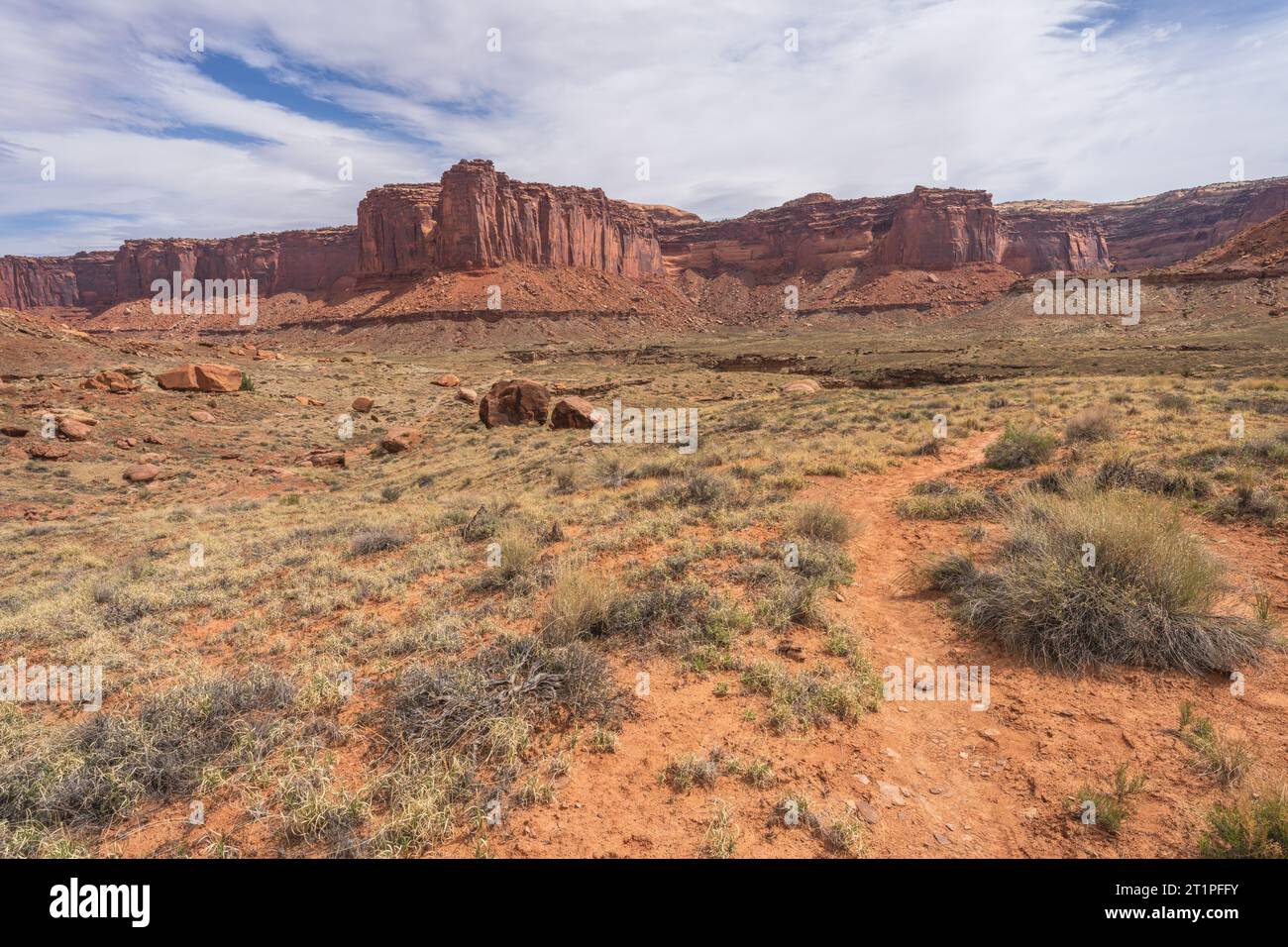 hiking the alcove spring trail in canyonlands national park, usa Stock ...