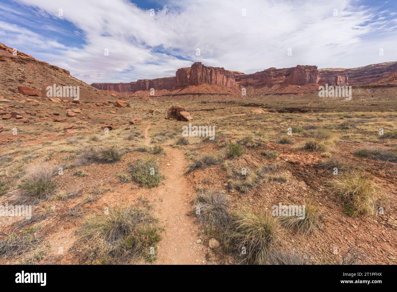 hiking the alcove spring trail in canyonlands national park, usa Stock ...