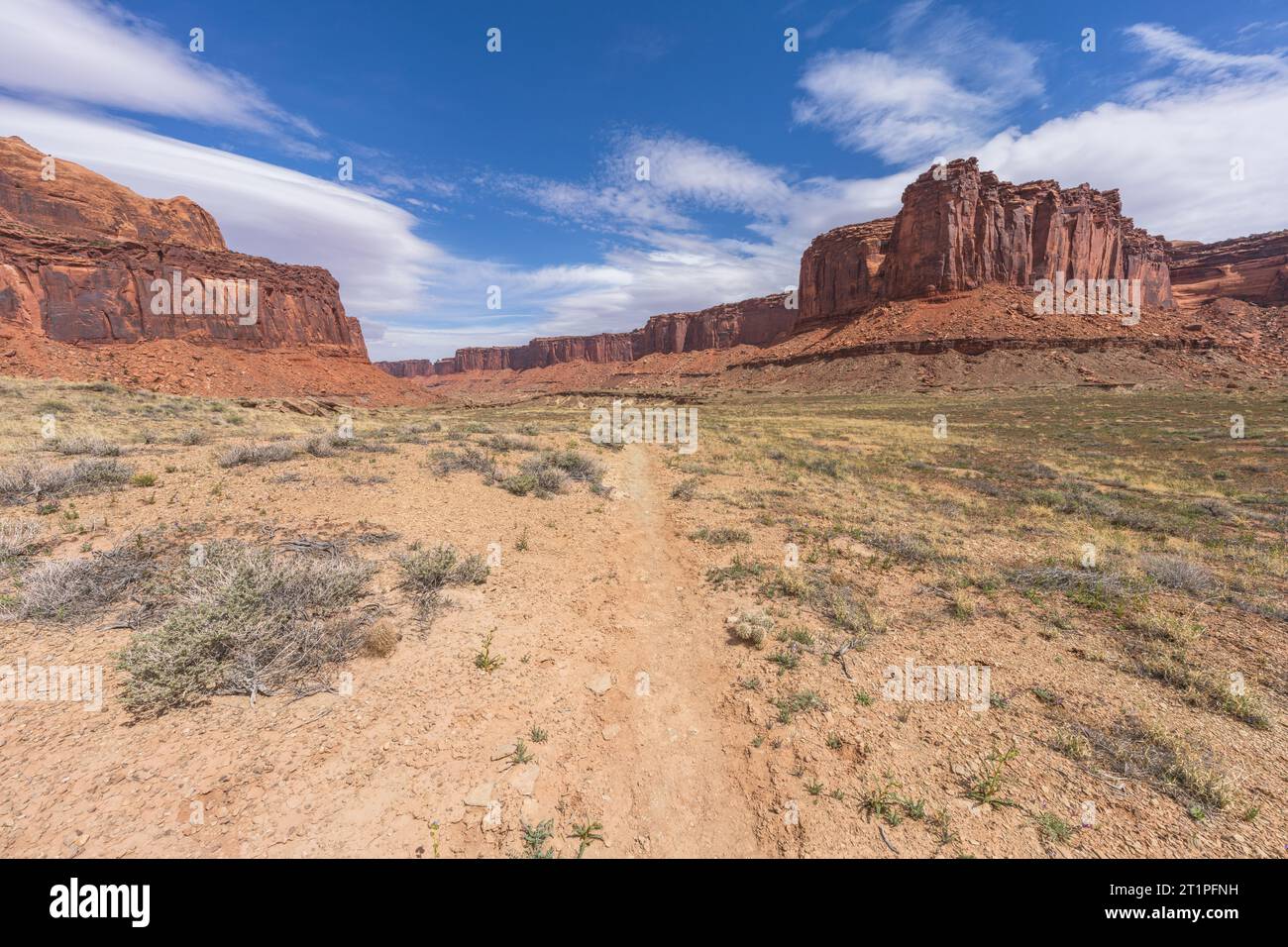 hiking the alcove spring trail in canyonlands national park, usa Stock ...