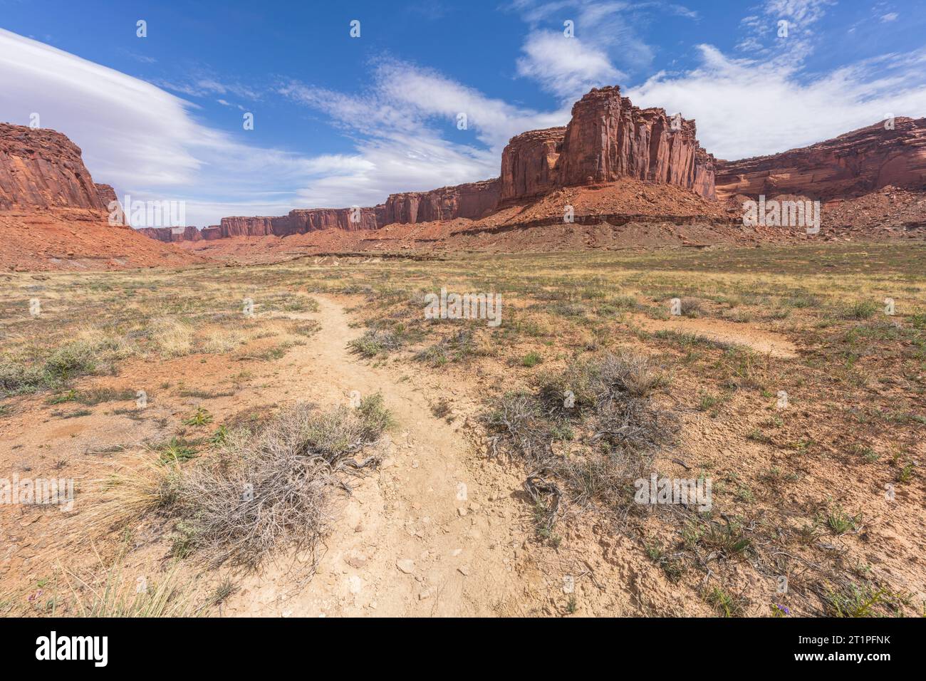 hiking the alcove spring trail in canyonlands national park, usa Stock ...