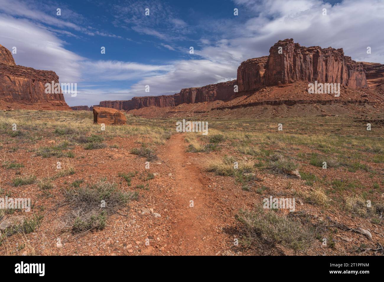 hiking the alcove spring trail in canyonlands national park, usa Stock ...
