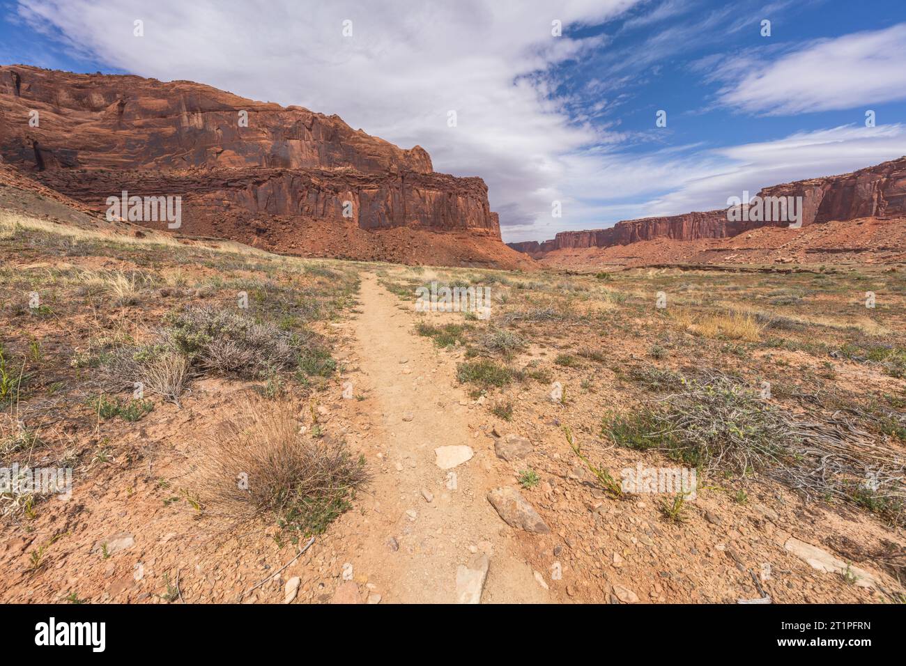 hiking the alcove spring trail in canyonlands national park, usa Stock ...