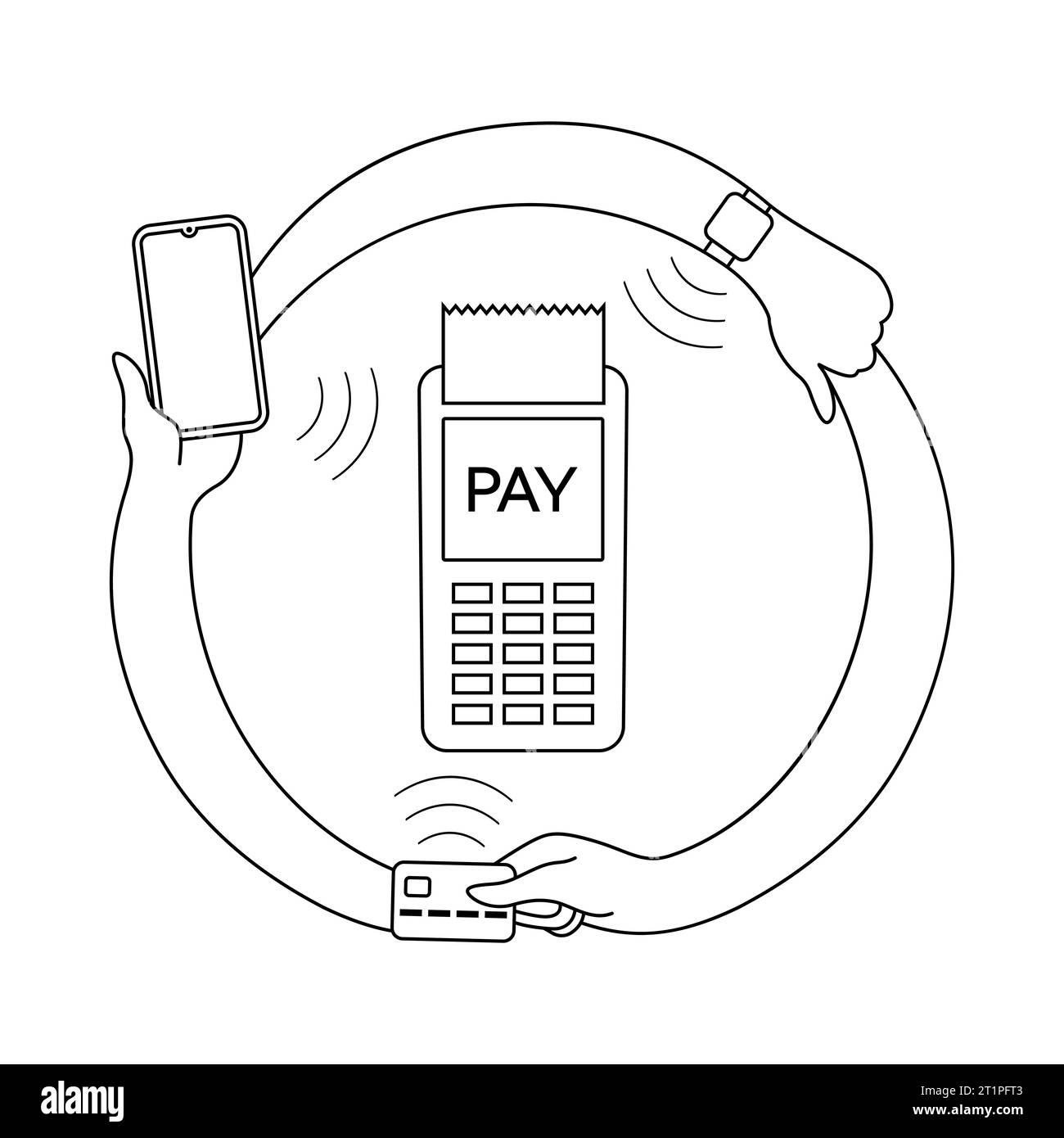 Nfc terminal card payment Black and White Stock Photos & Images - Alamy