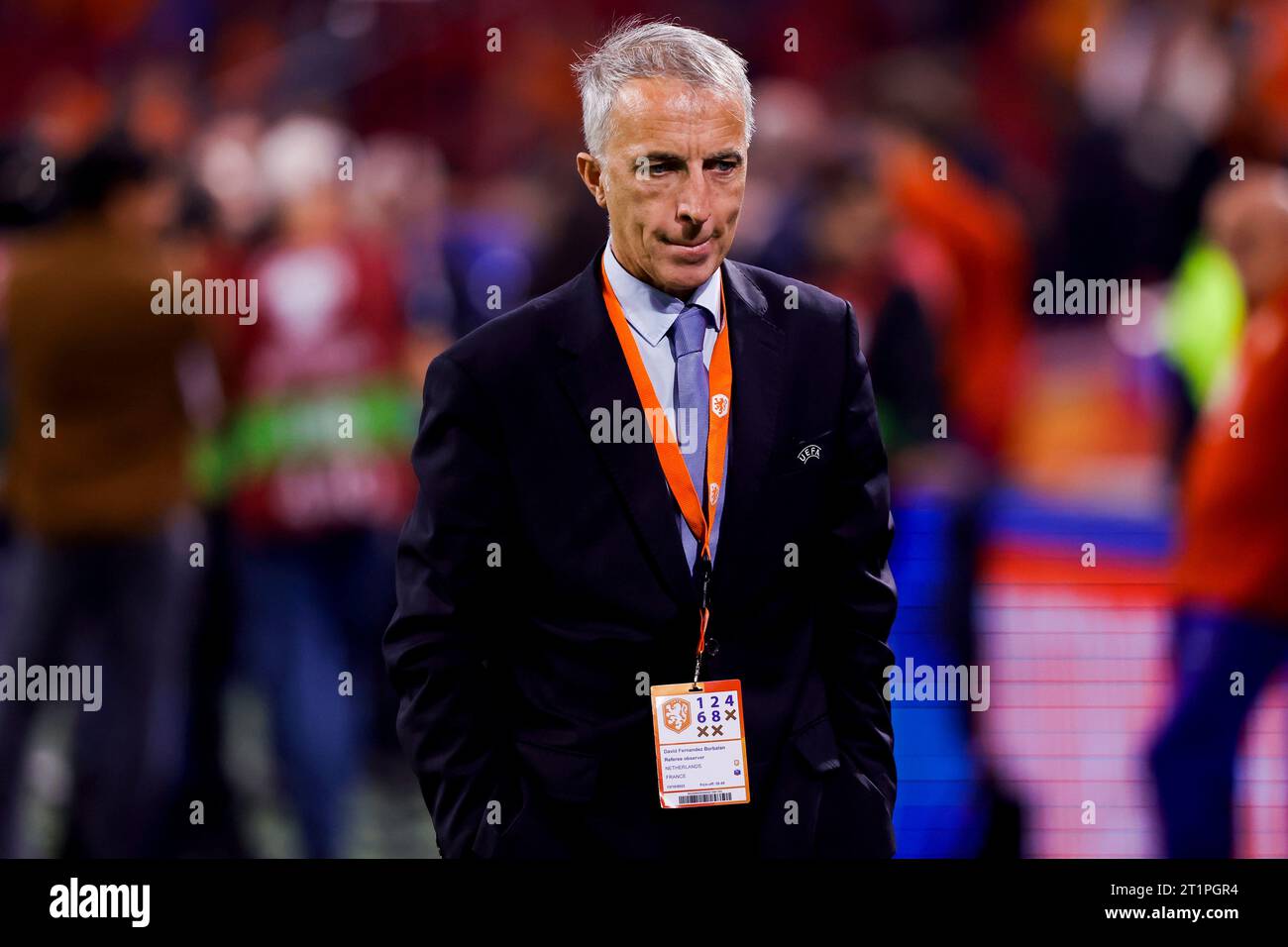 AMSTERDAM, NETHERLANDS - OCTOBER 13: referee observer David Fernandez ...