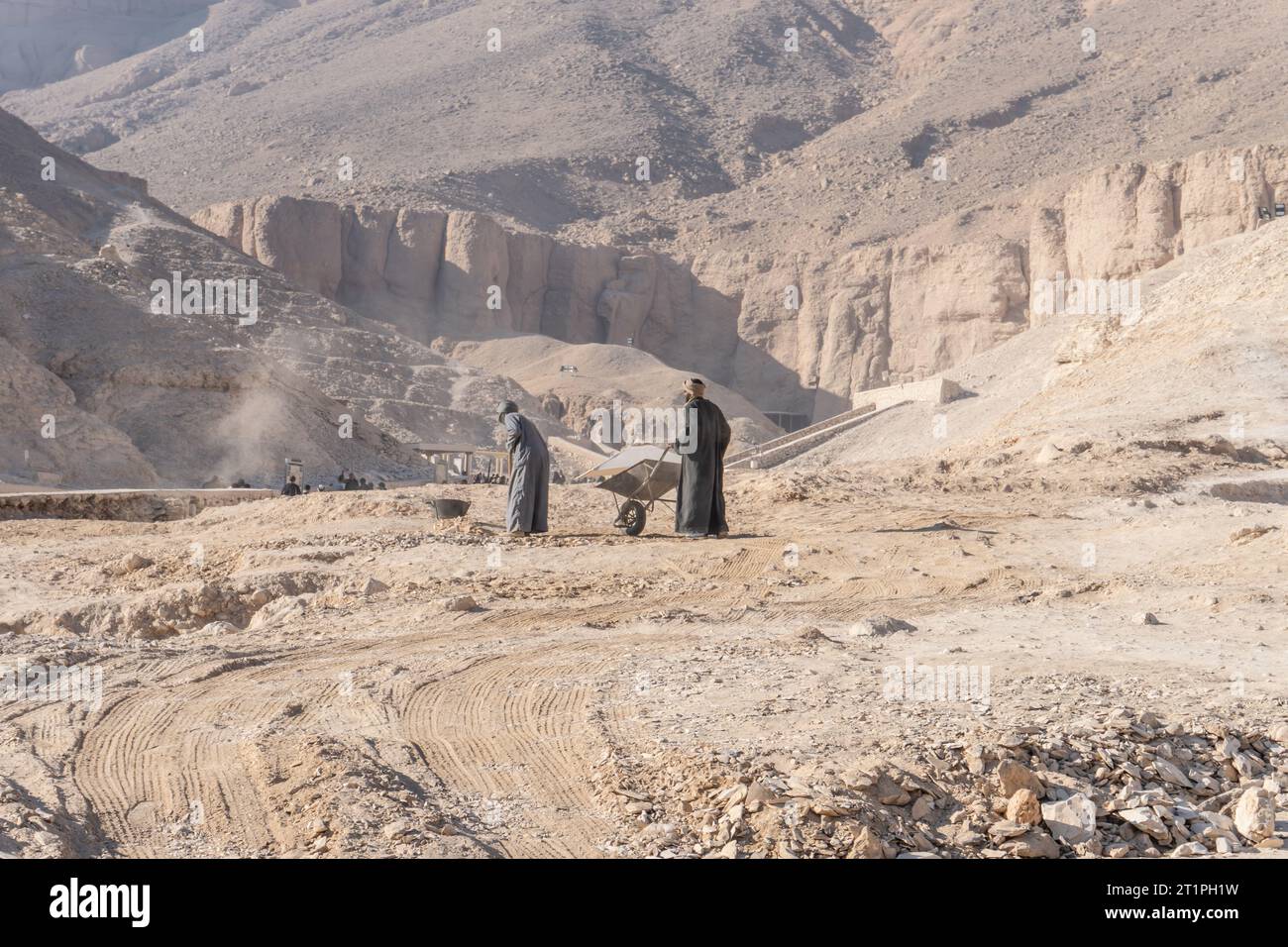 people at work on excavation landscape Stock Photo - Alamy