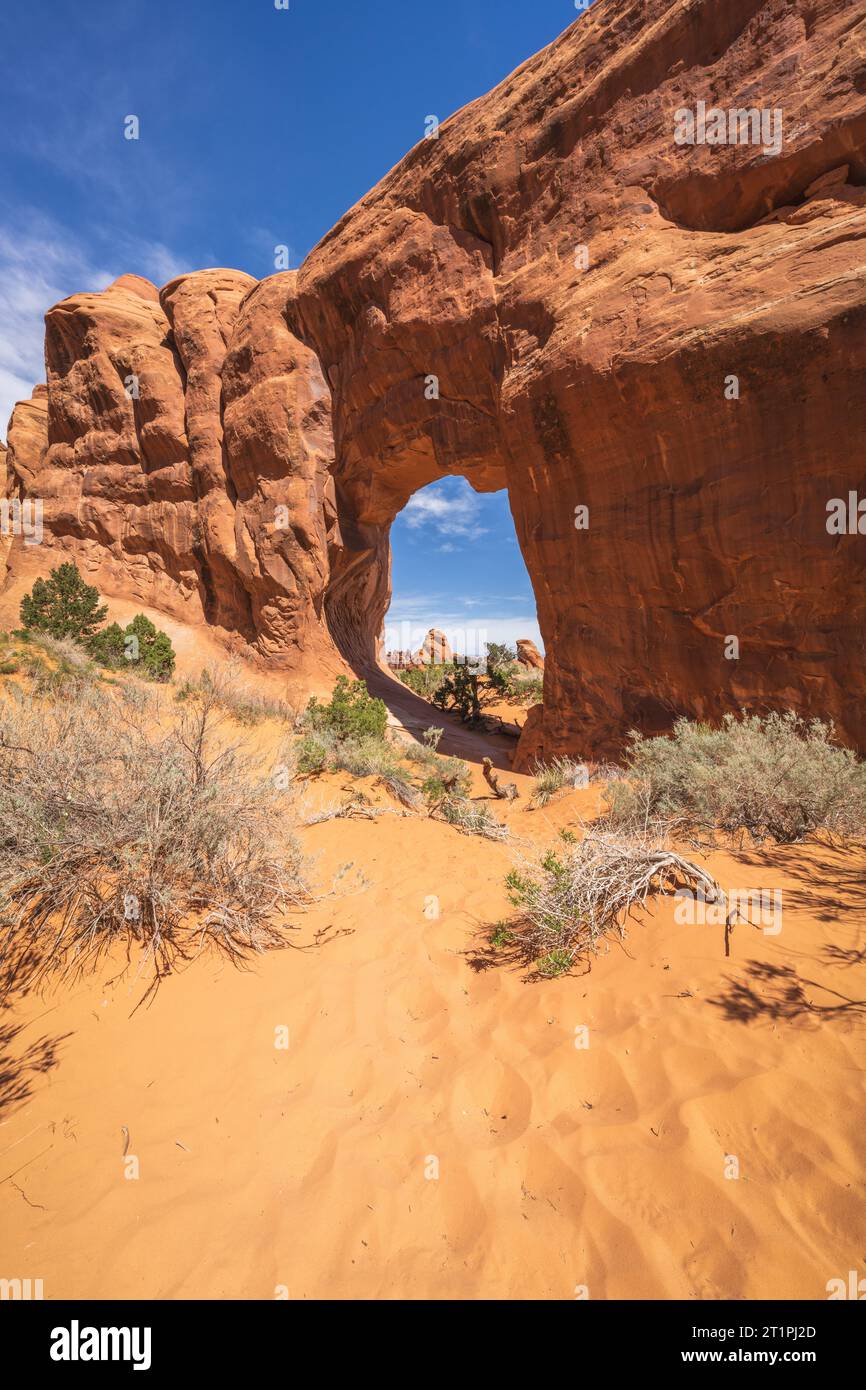 hiking the devils garden trail in arches national park, usa Stock Photo - Alamy