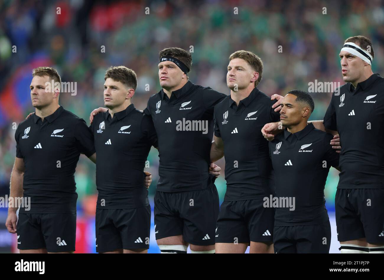 Paris, France. 14th Oct, 2023. (L-R) Sam Cane, Beauden Barrett, Scott ...