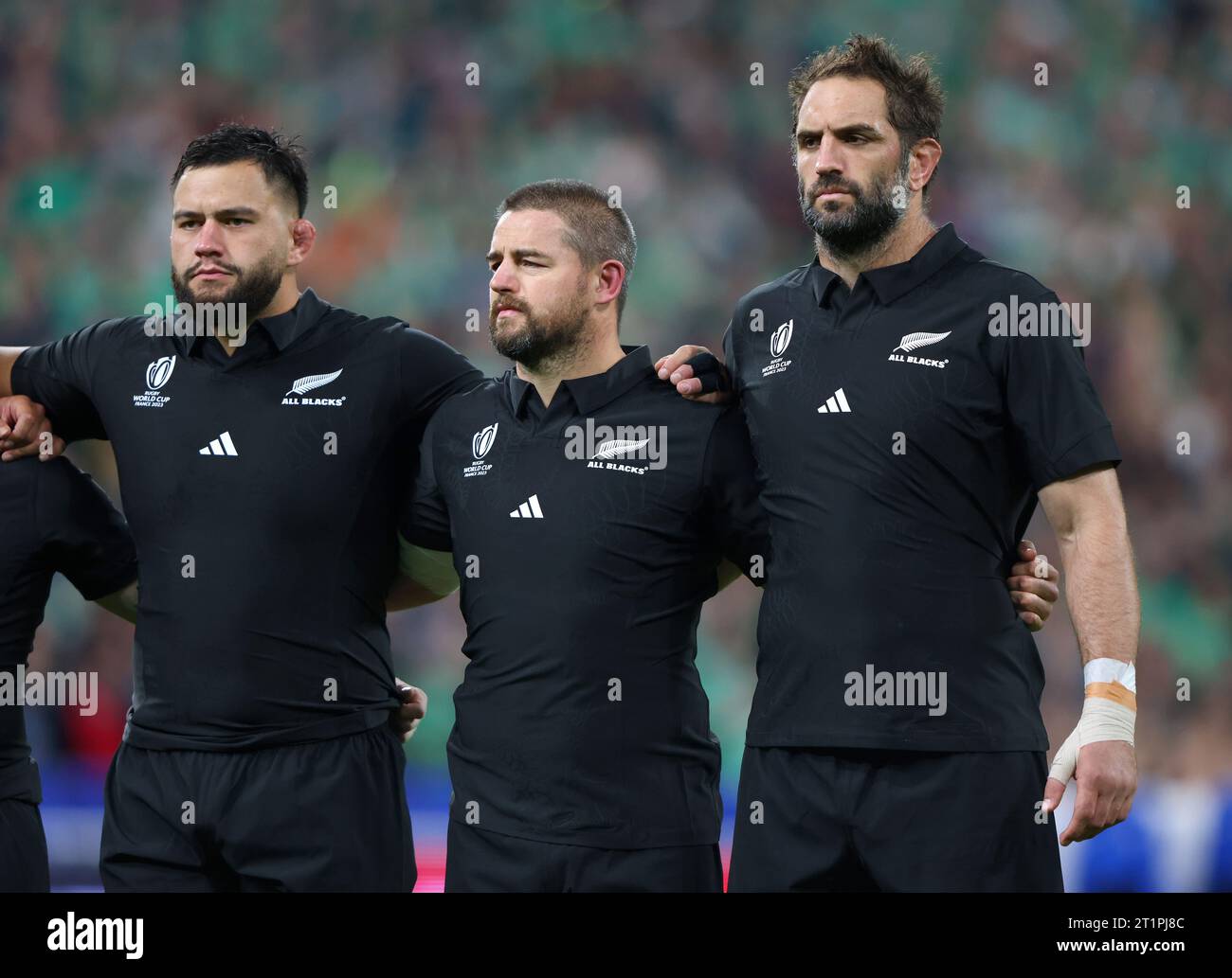 Paris, France. 14th Oct, 2023. (L-R) Tyrel Lomax, Dane Coles and Sam ...