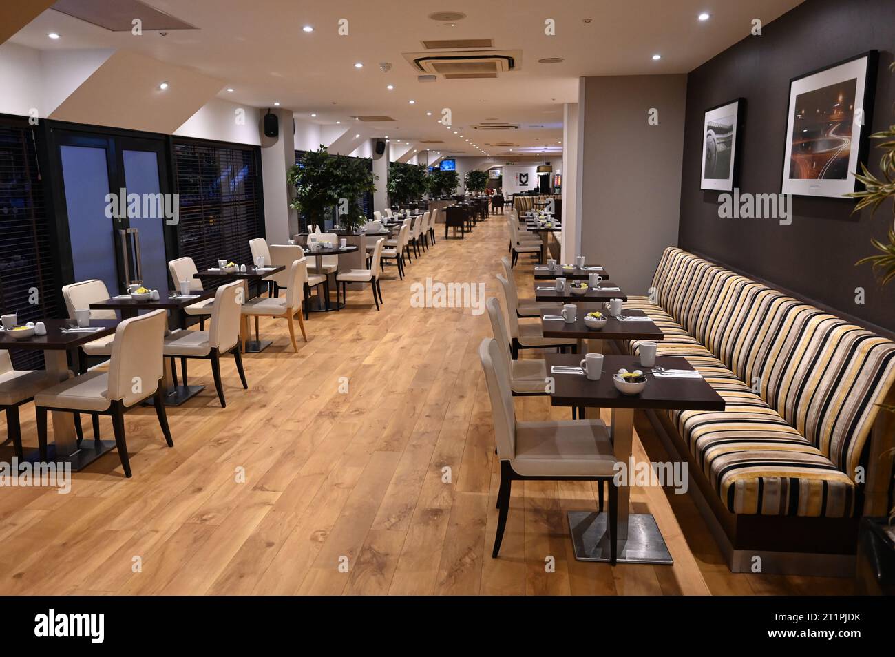 Breakfast area in an English hotel Stock Photo - Alamy