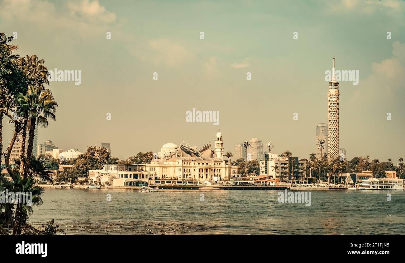 Nile landscape in Cairo Stock Photo - Alamy