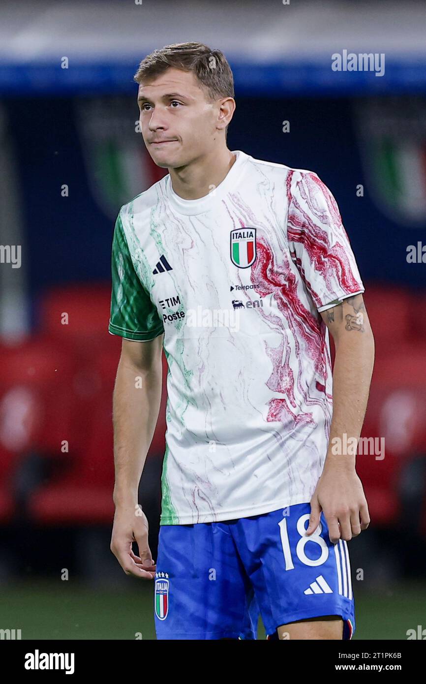 Italian's midfielder Nicolo Barella looks during the Euro 2024 ...