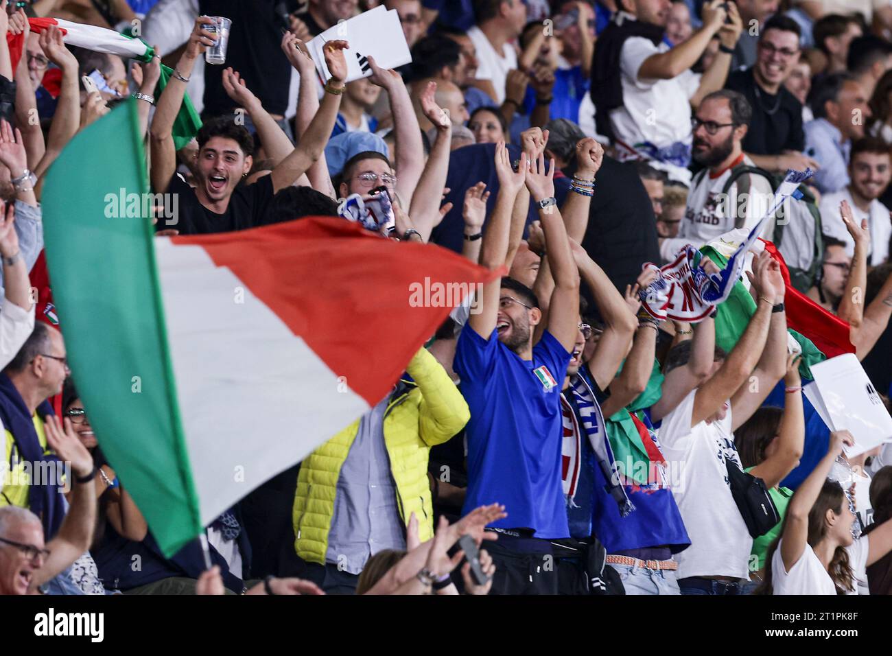 Italian supporters during the Euro 2024 Qualifier Group C Italy vs ...