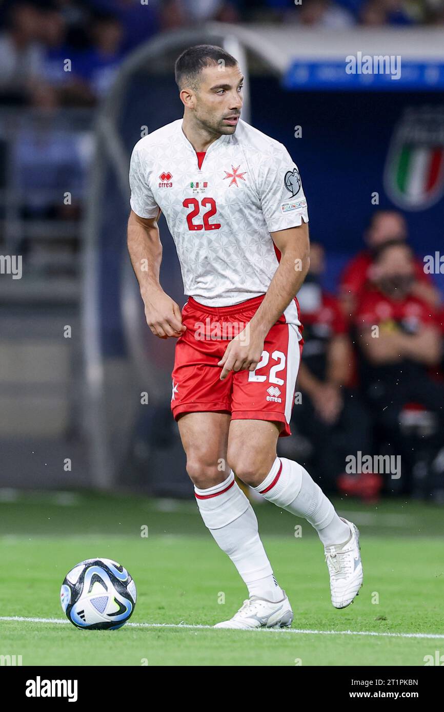 Malta’s defender Zach Muscat controls the ball during the Euro 2024 ...
