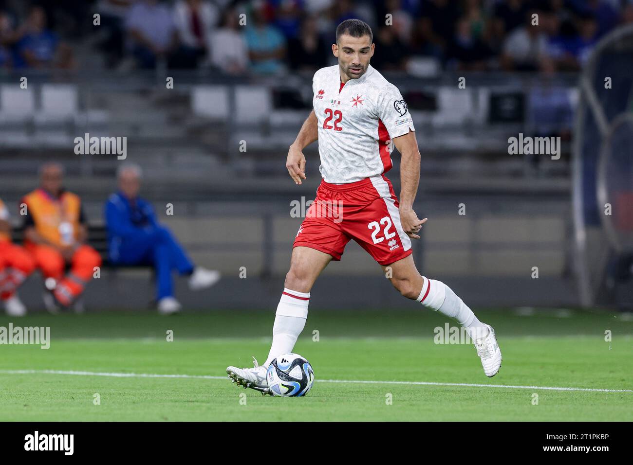 Malta’s defender Zach Muscat controls the ball during the Euro 2024 ...