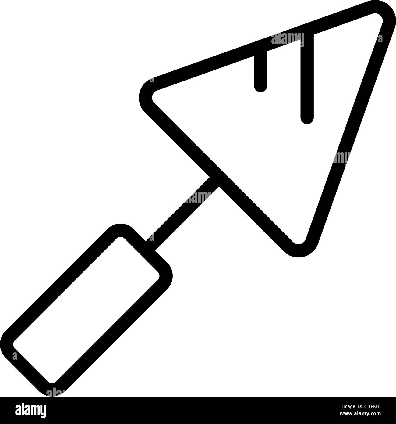 Linear icon of trowel, simple editable outline for web design Stock ...
