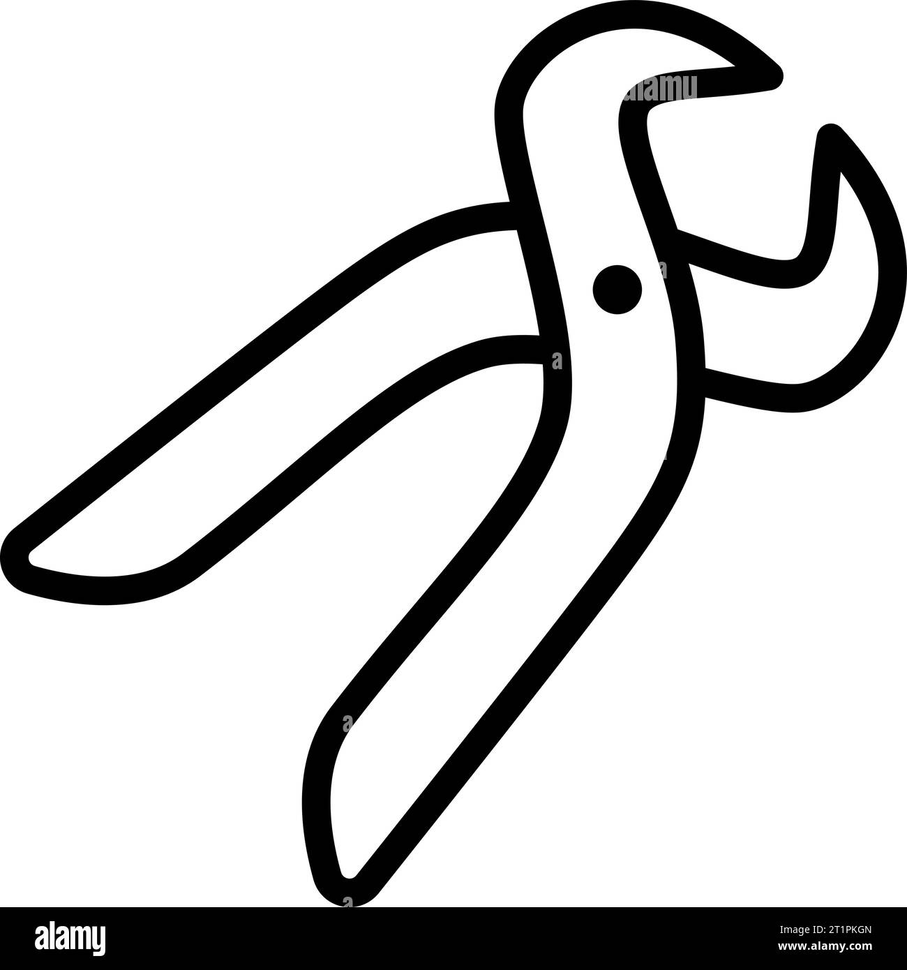 Linear icon of pliers and pincers as a construction tool icon Stock ...