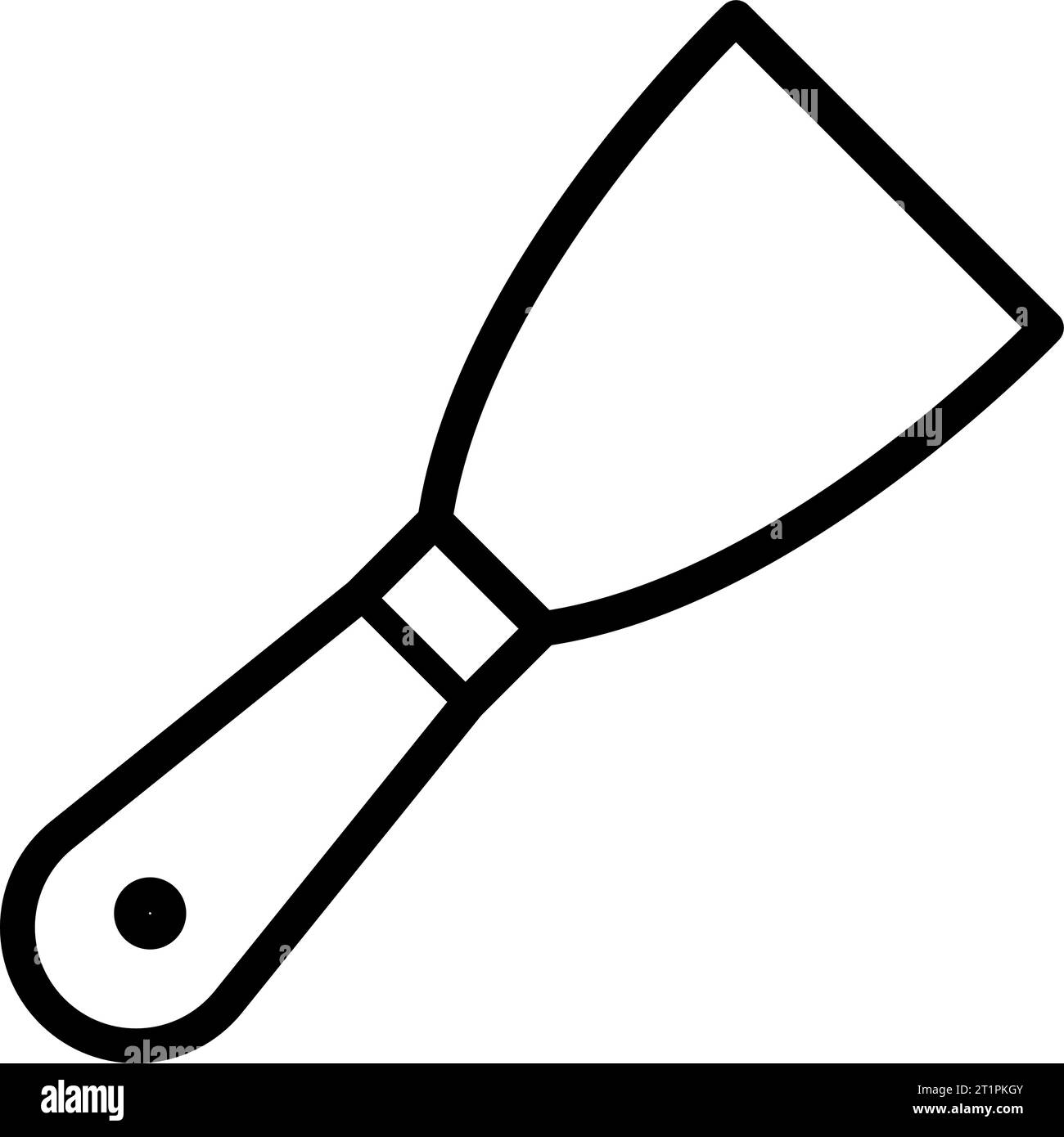 Linear icon of trowel as a simple outline for web design Stock Vector ...