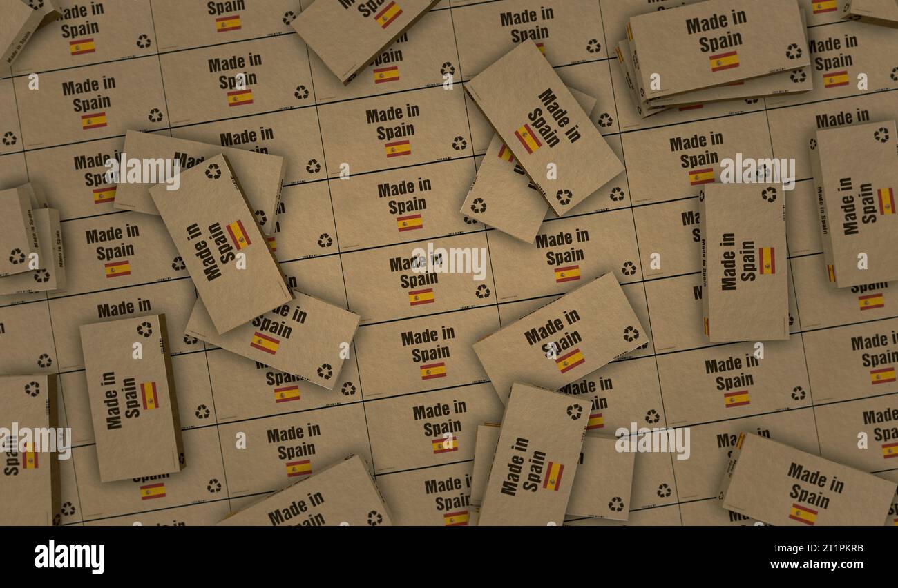 Made in Spain box production line. Manufacturing and delivery. Product ...