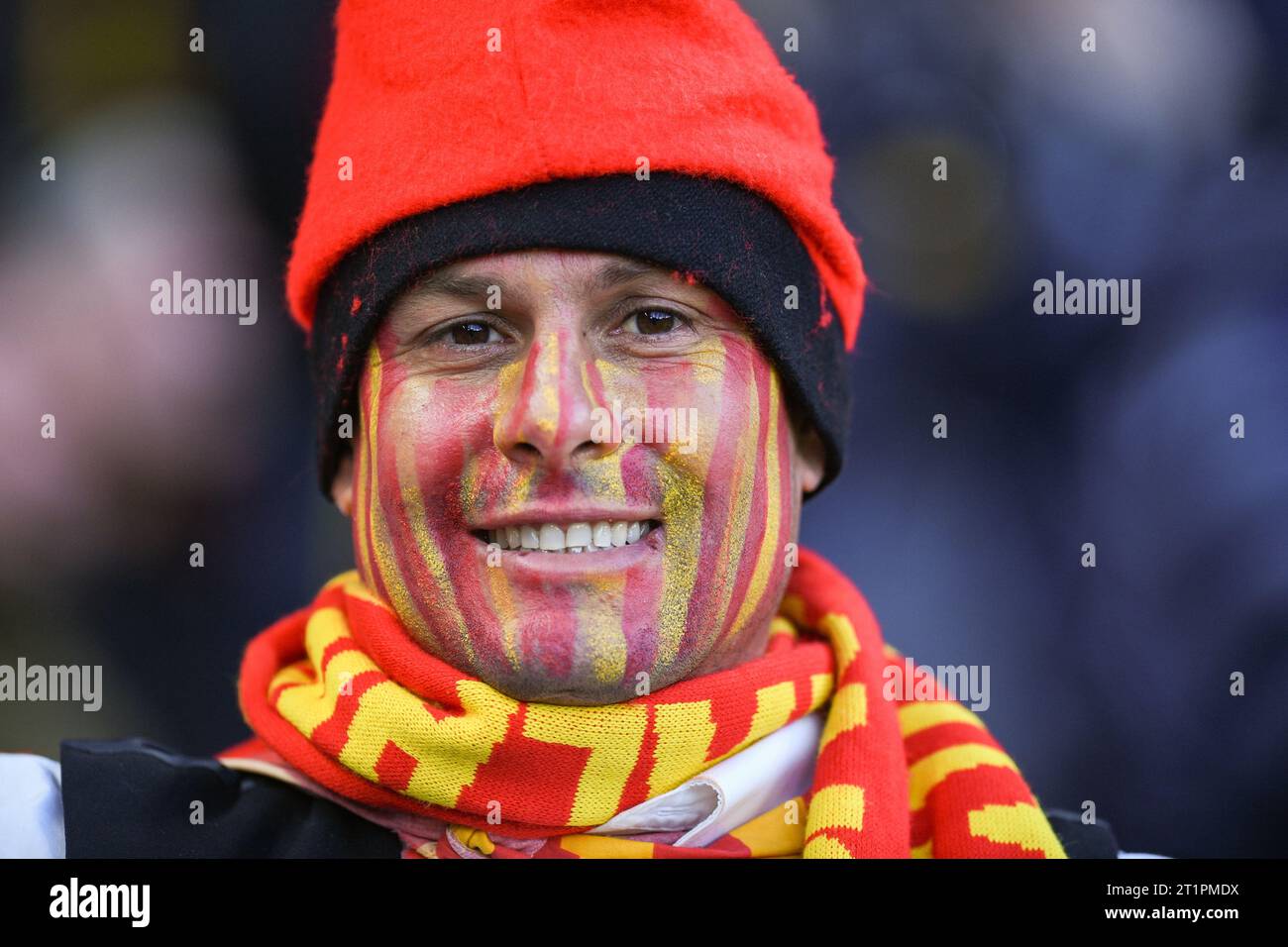 Manchester, England - 14th October 2023 Catalan Dragons fan. Betfred ...