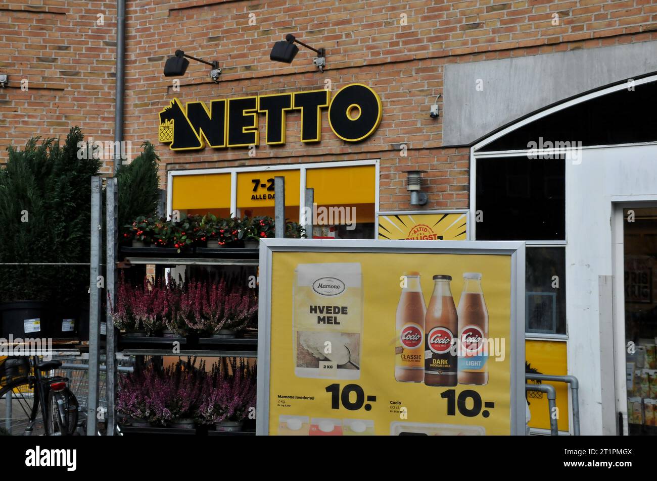 Copenhagen, Denmark /15 October. 2023/.Netto groceyr store in Kastrup ...