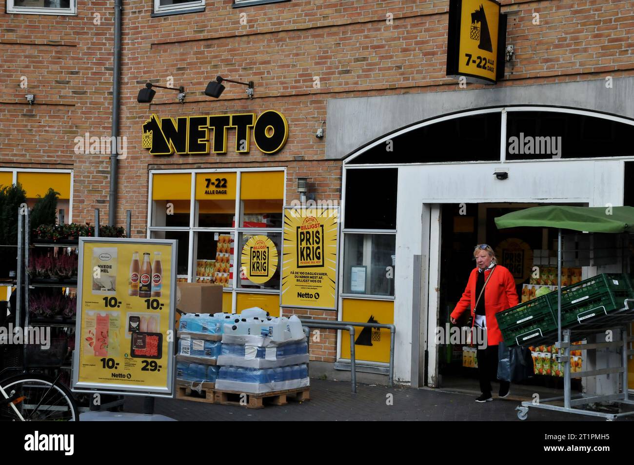 Copenhagen, Denmark /15 October. 2023/.Netto groceyr store in Kastrup ...